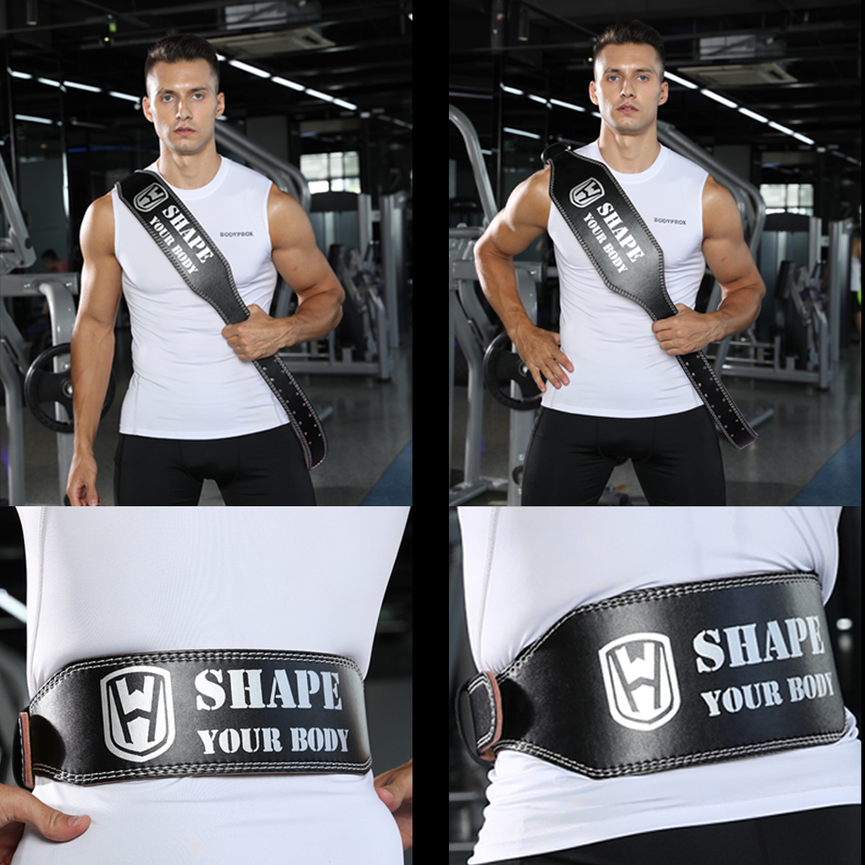 Worthdefence 10cm/15cm Wide Cowhide/PU Leather Weight Lifting Belt for ...