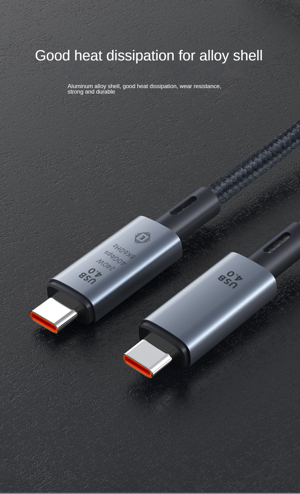 Type C 240W Fast Charging Cable 40Gbps High-speed Transfer 8K 60Hz ...