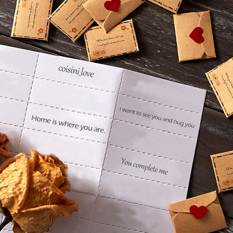 [Coisíní] 100PCS Mini Envelope Mini Love Letter Set Valentine's Day ...
