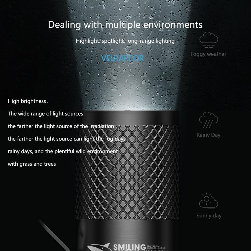 Smiling Shark SD5226 Led Torch Light Mini Flashlight Super Bright ...