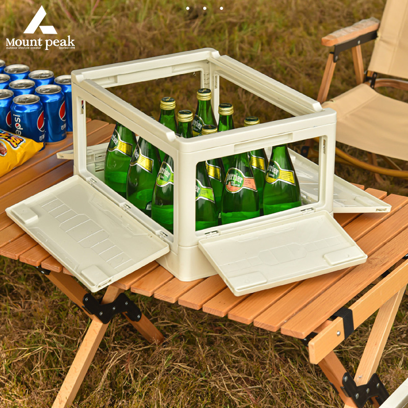 ⚡️Spot goods⚡️ Foldable Storage Box Stackable Wooden Top 4 Side Doors ...