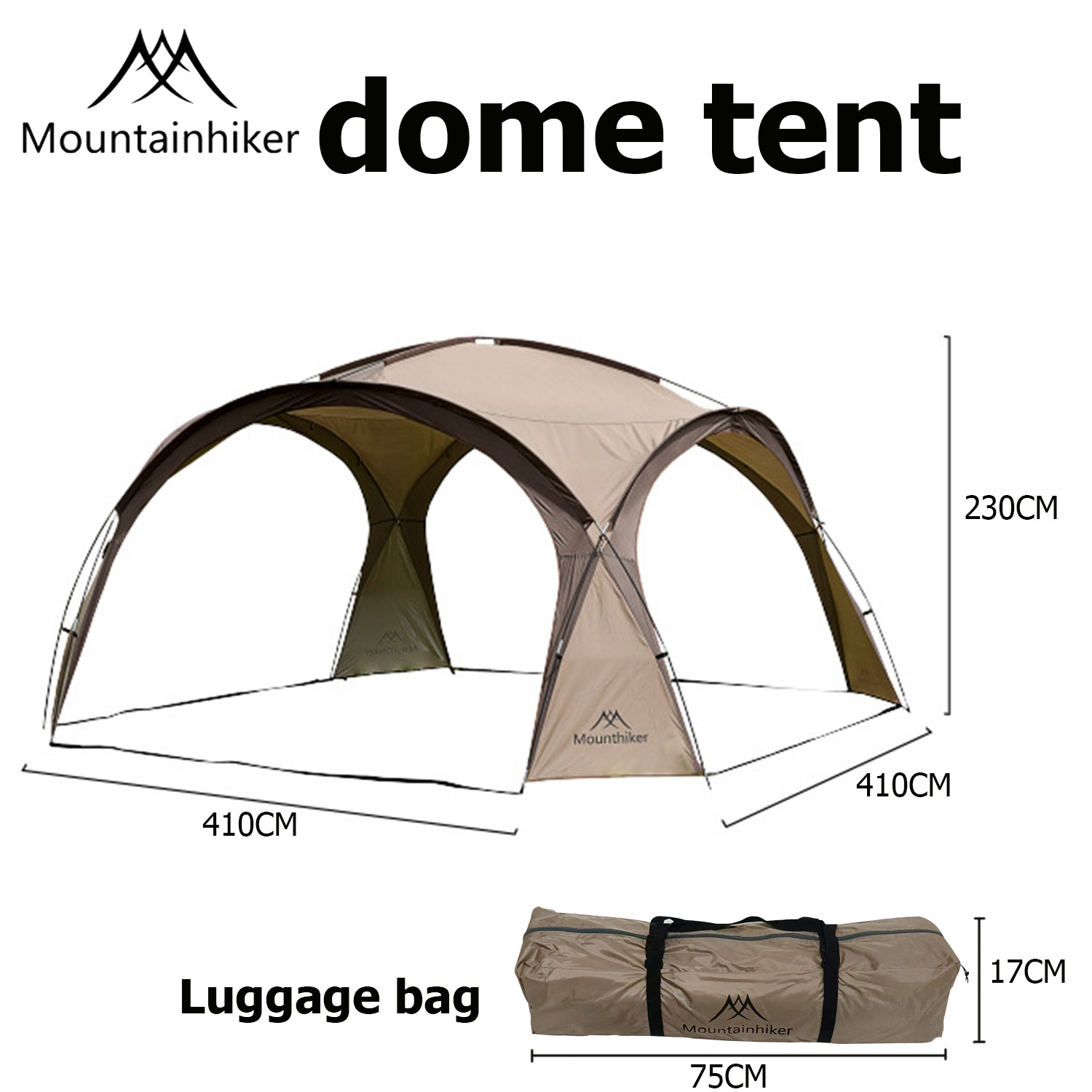 ⚡️Ready stock⚡️ MOUNTAINHIKER Dome Tent Outdoor Portable Tent Shelter ...