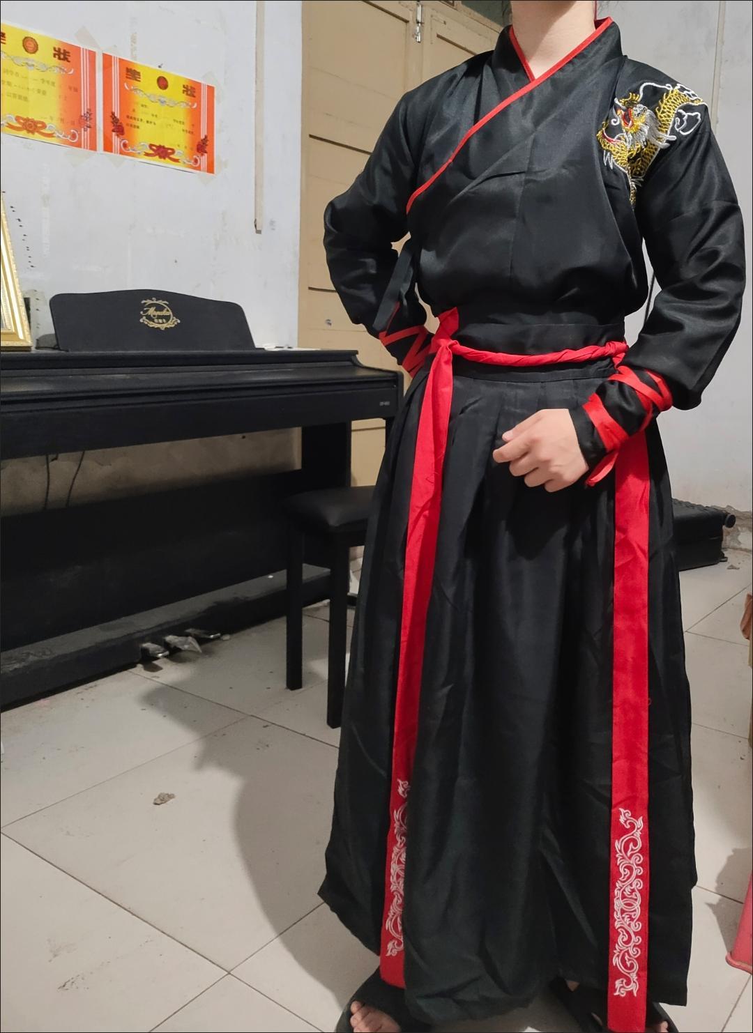 Dress woman Hanfu Swordsman Men Style Chinese Skirt Student Class ...