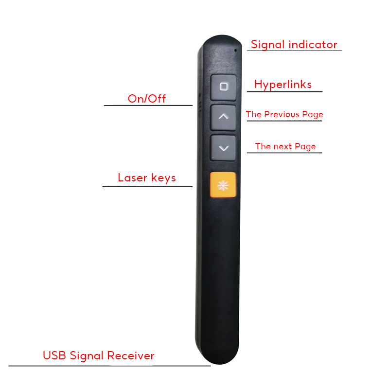 PPT Red Laser page-turning pen 2.4G RF Wireless Presentation Presenter Laser page turning pen ...