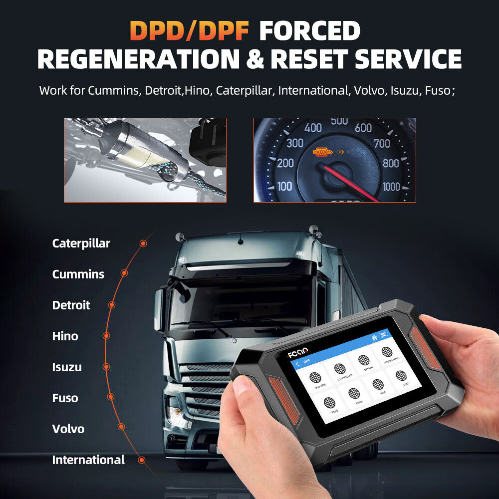 FCAR F802 Professional OBD2 Truck Scanner 12/24V Scanner For Truck ...