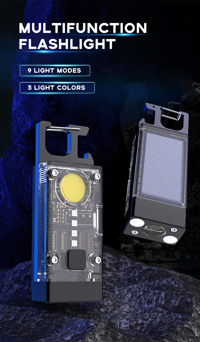 UZBOO Mini Flashlight LED Keychain TorchLight High Brightness Flashlight Multi-Functional ...