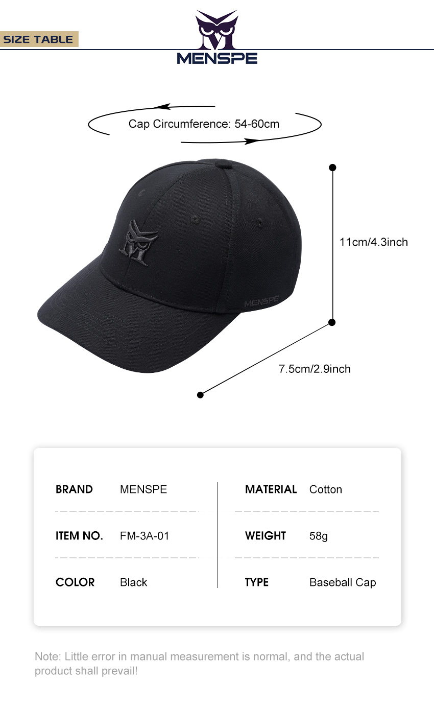 MENSPE Baseball Cap Men's Sun Hat Adjustable Summer Hats Outdoor Sports ...