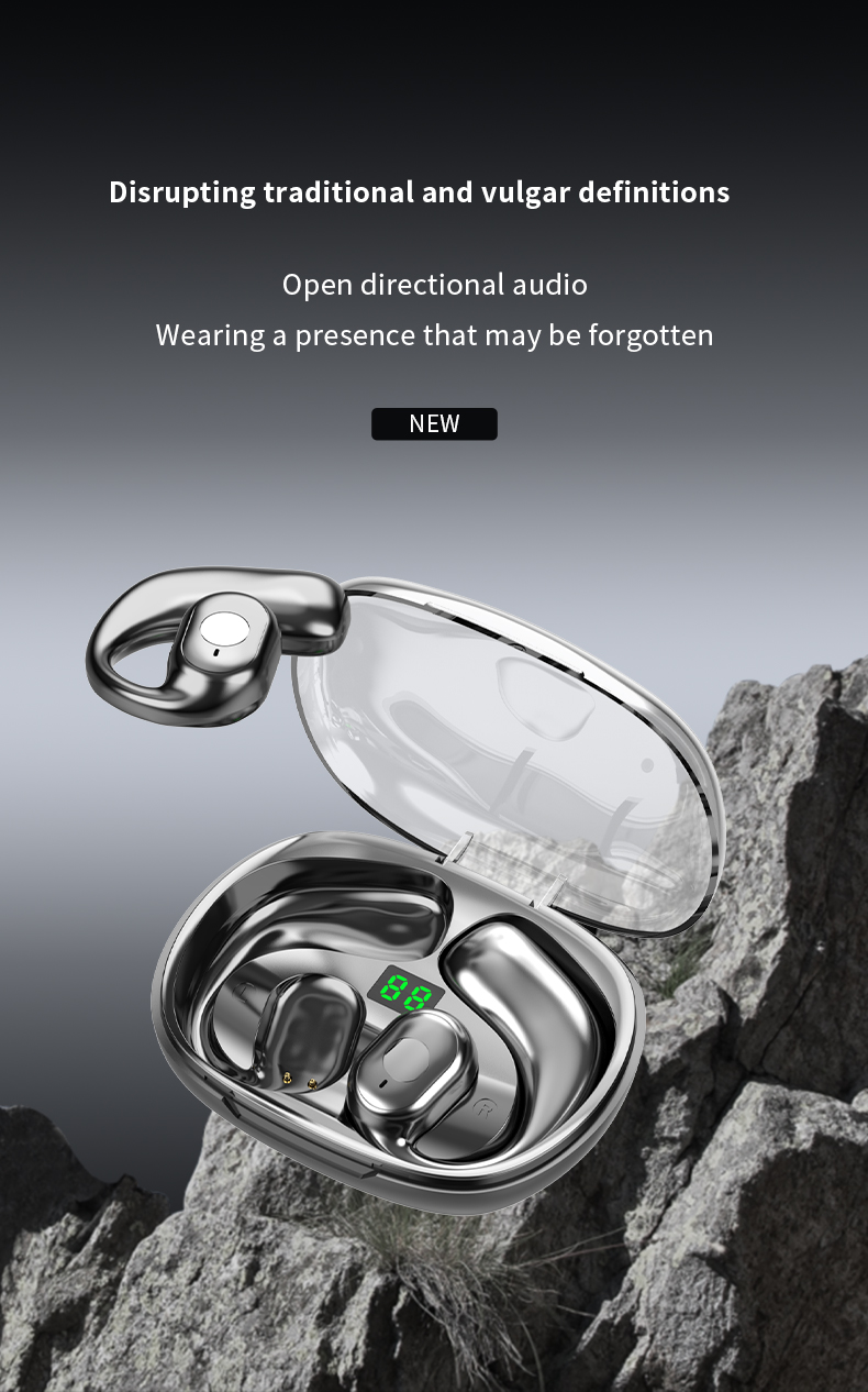 TZUZL TWS Wireless Sports Bluetooth Earphone Headset Earless Open ...