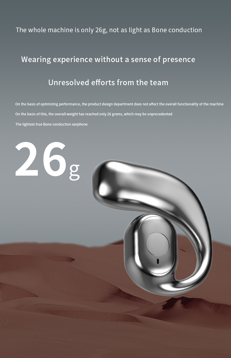 TZUZL TWS Wireless Sports Bluetooth Earphone Headset Earless Open ...