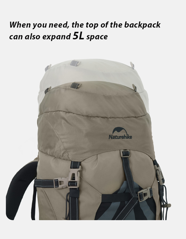 Naturehike Mountaineering Backpack Outdoor Hiking Mountaineering 70L Large Capacity Lightweight ...