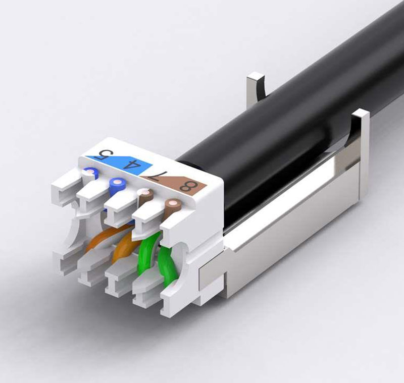 CAT8 STP RJ45 Connector CAT7 CAT6A Reusable Ethernet Termination ...