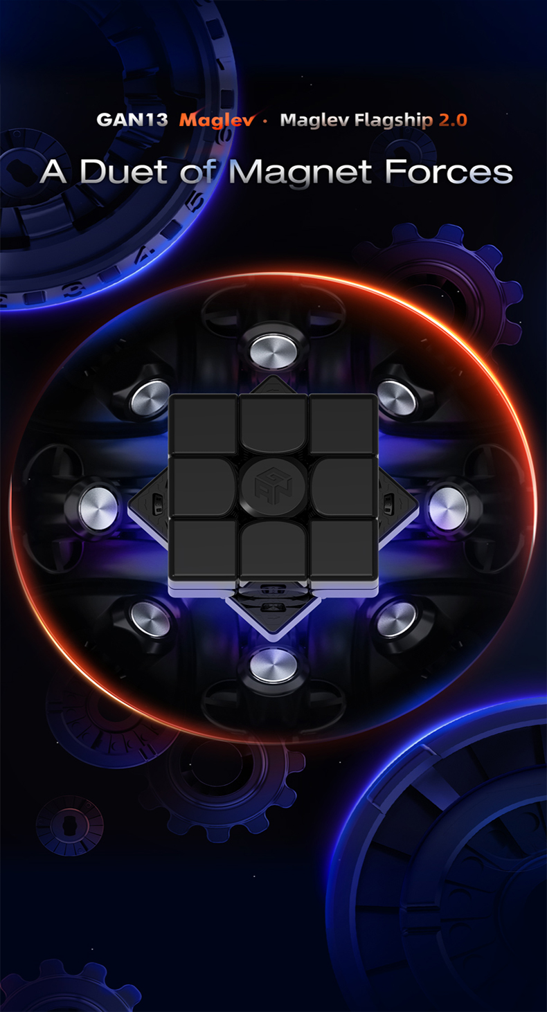 GAN 13 Maglev UV Cube 3X3 Magnetic Magic Speed Cube Professional GAN 13 ...