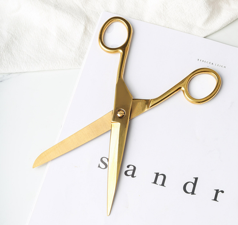 Golden Scissors Company Opening Ribbon Cutting Scissors Office Scissors ...