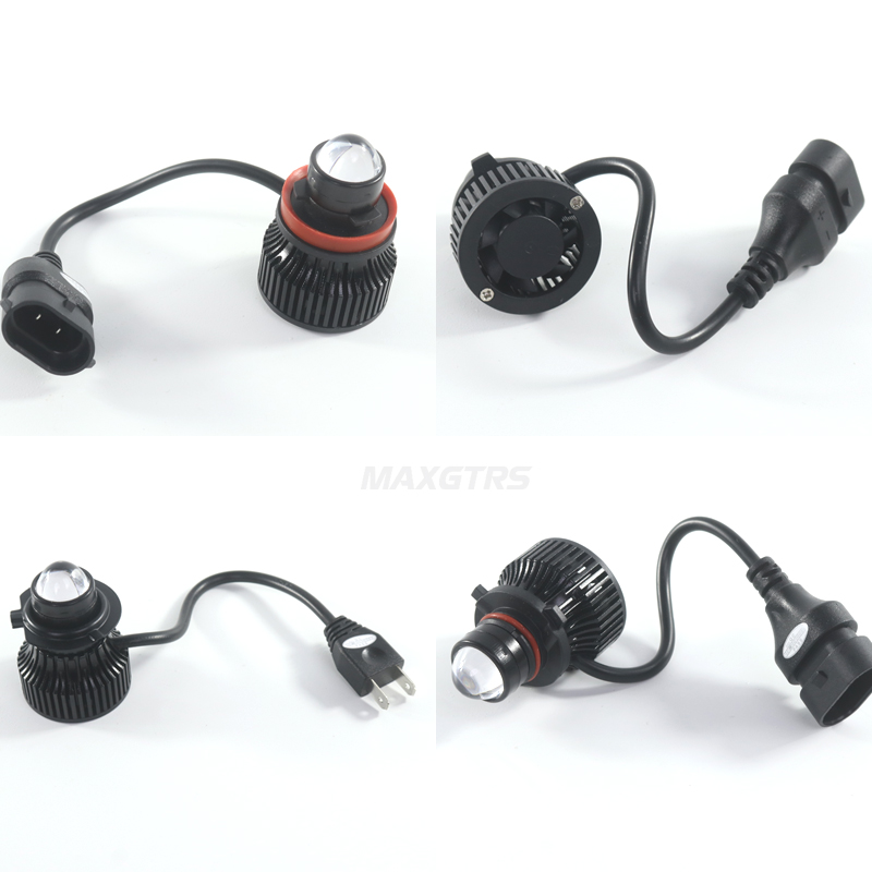 MAXGTRS 2pcs Automotive H7 H11 H8 HB3 HB4 9005 9006 Laser Headlight Bulb Mini Projector Lens ...