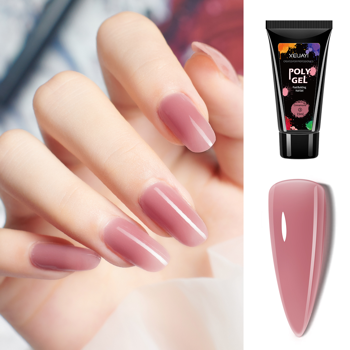 15ML Nail Extension Gel Crystal Extender Poly Gel Nail Tips And Beauty ...