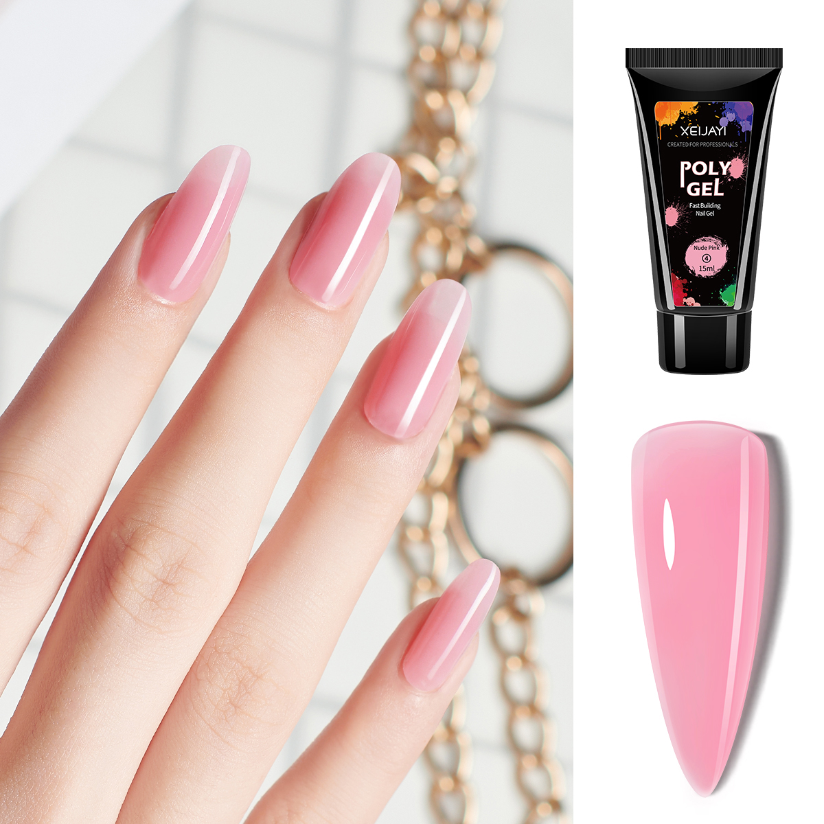 15ML Nail Extension Gel Crystal Extender Poly Gel Nail Tips And Beauty ...