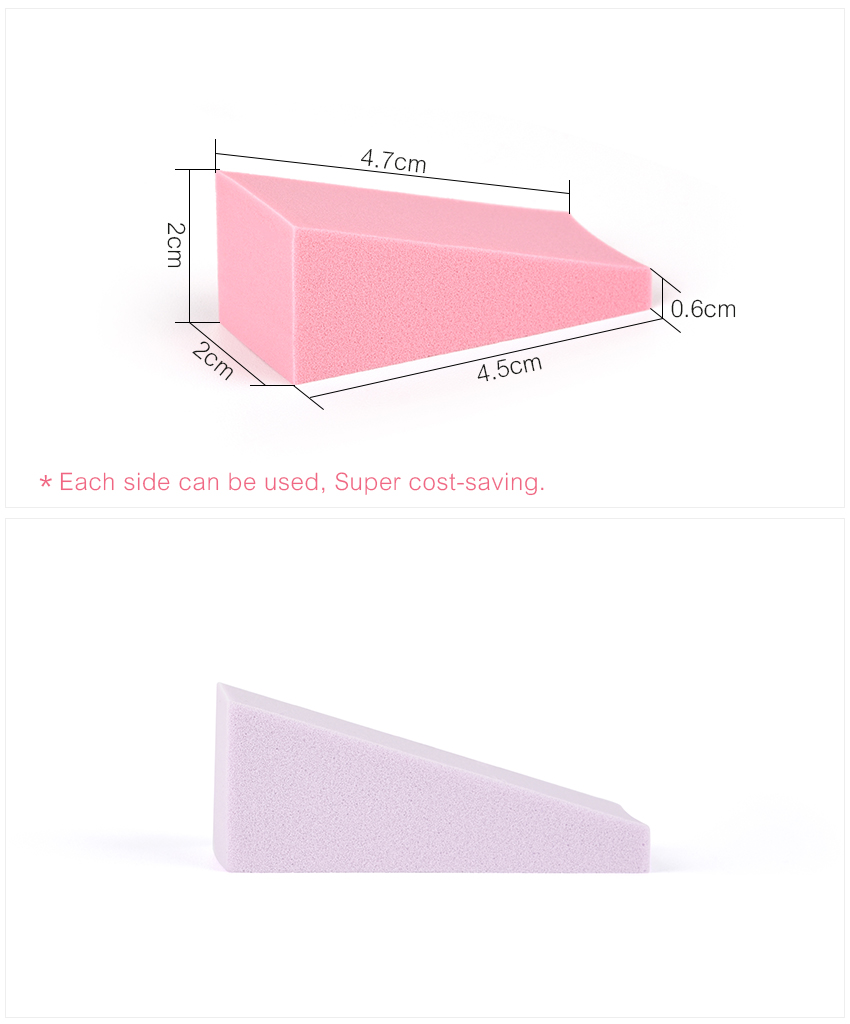 KADS 8pcs/Pack Wedge Triangle Shaped Nail Sponge Cosmetic Sponge Set ...