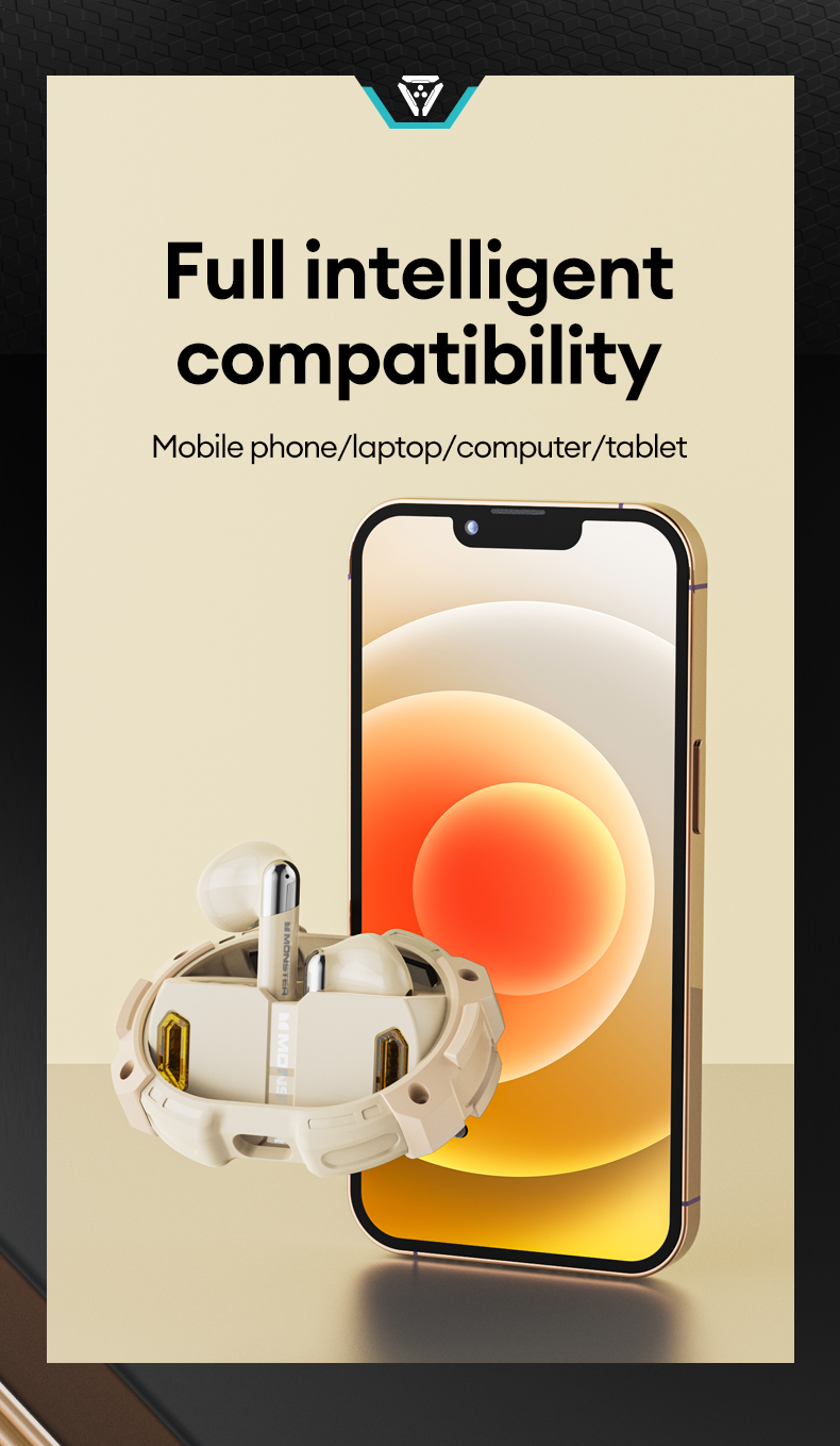 Monster XKT10 PRO Bluetooth Earphone Stereo Surround Large Capacity ...