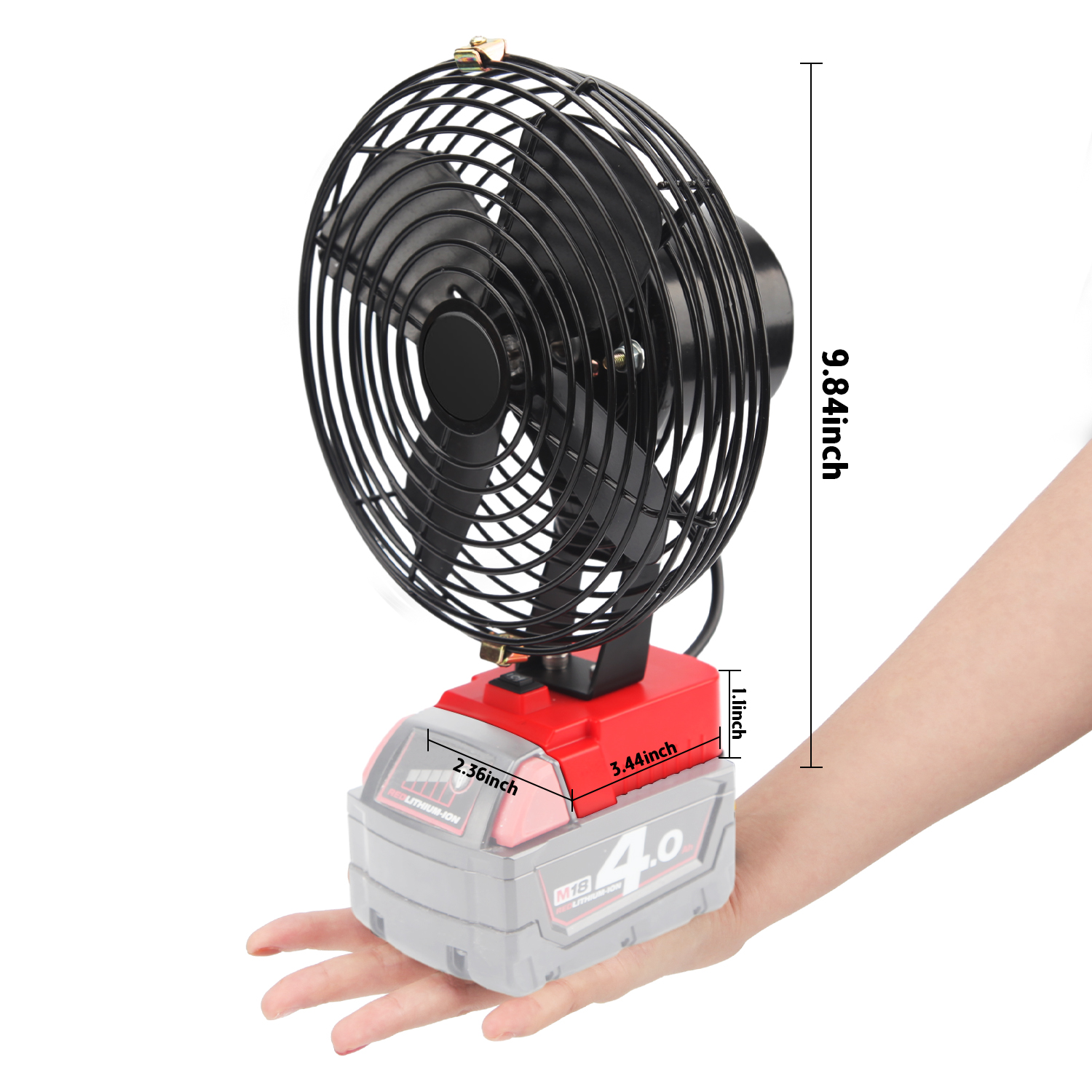 Cordless Portable Jobsite Fan for Milwaukee 18v 20v Max Battery ...
