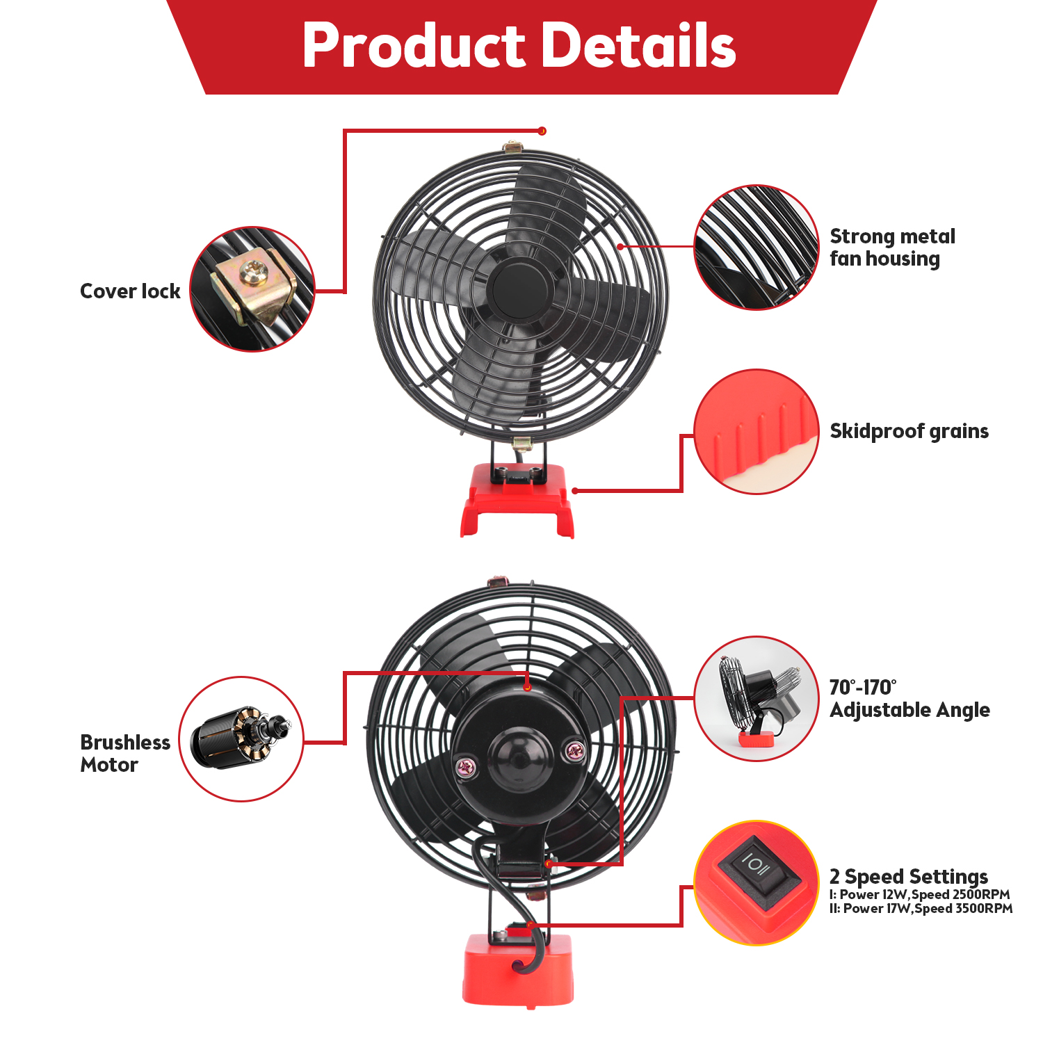 Cordless Portable Jobsite Fan for Milwaukee 18v 20v Max Battery ...