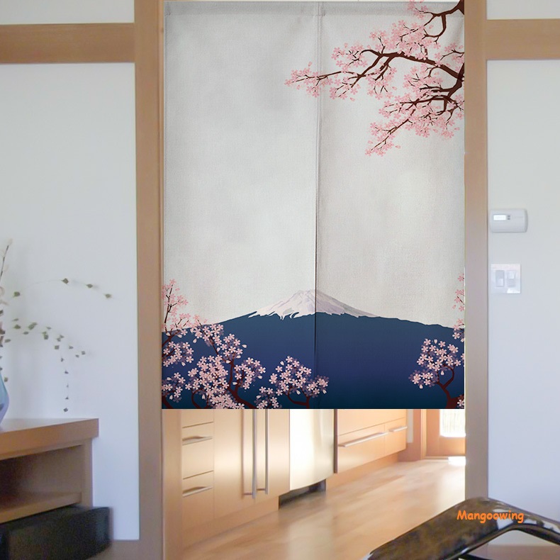 Japanese Style Door Curtain for Privacy Long Doorway Curtain for ...