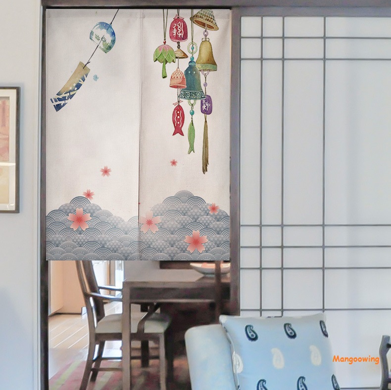 Japanese Style Door Curtain for Privacy Long Doorway Curtain for ...