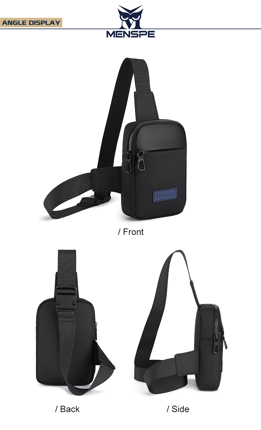 MENSPE Chest Bag Men Pouch Bag Mini Sling Bag Water-resistant Men Bag ...