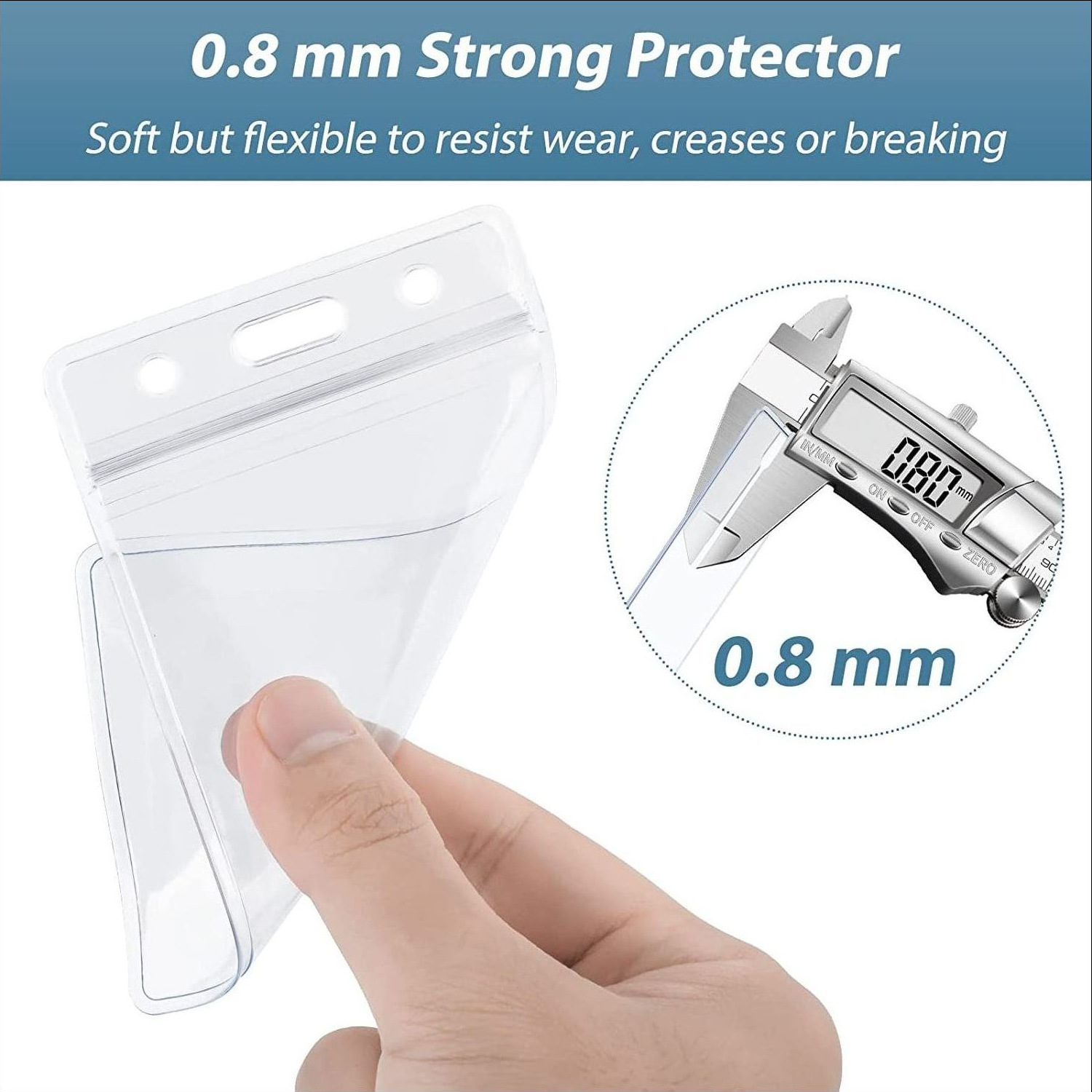 5 Pcs Transparent Waterproof Business Credit ID Card Holder Case ...