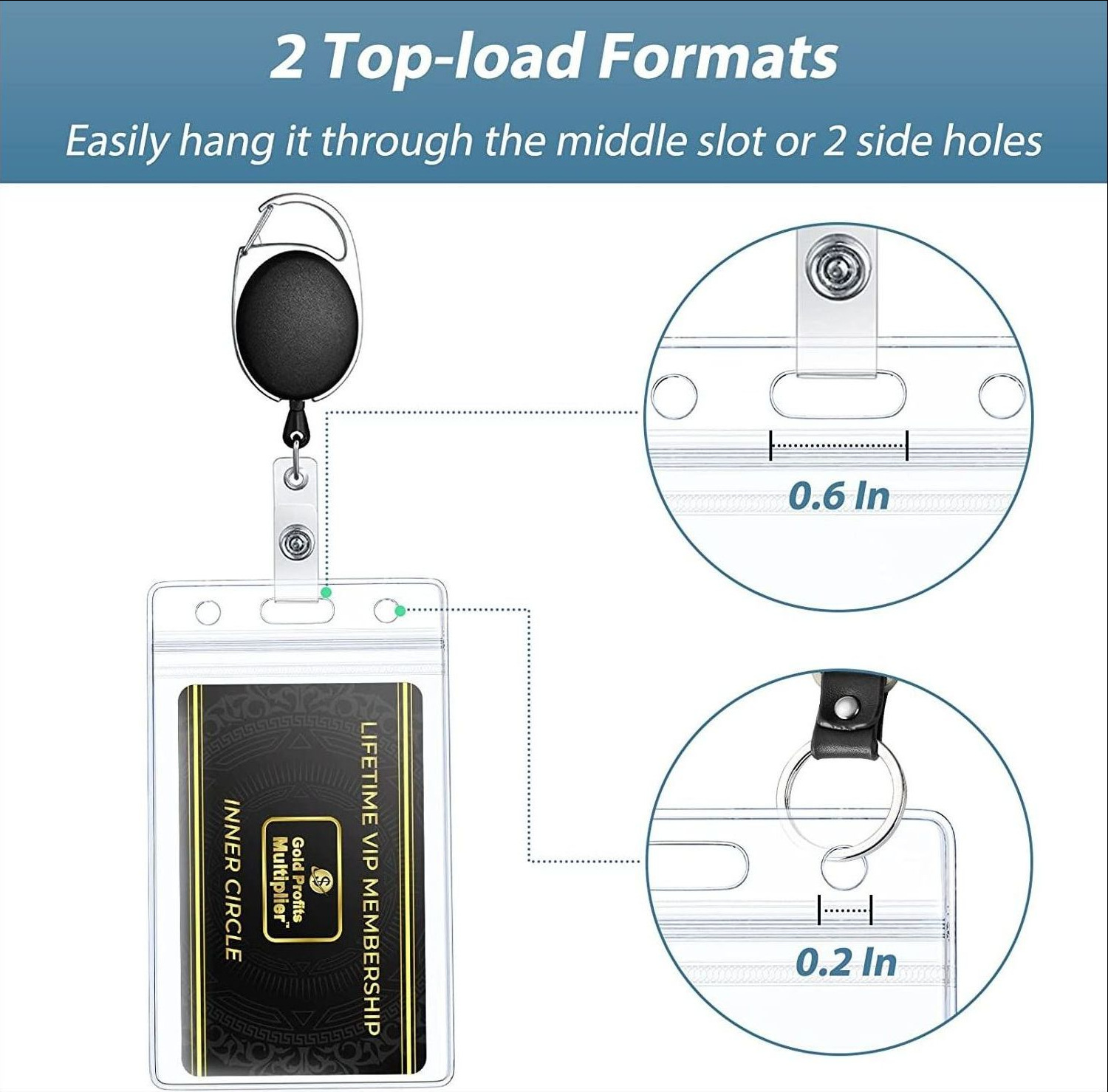 5 Pcs Transparent Waterproof Business Credit ID Card Holder Case ...