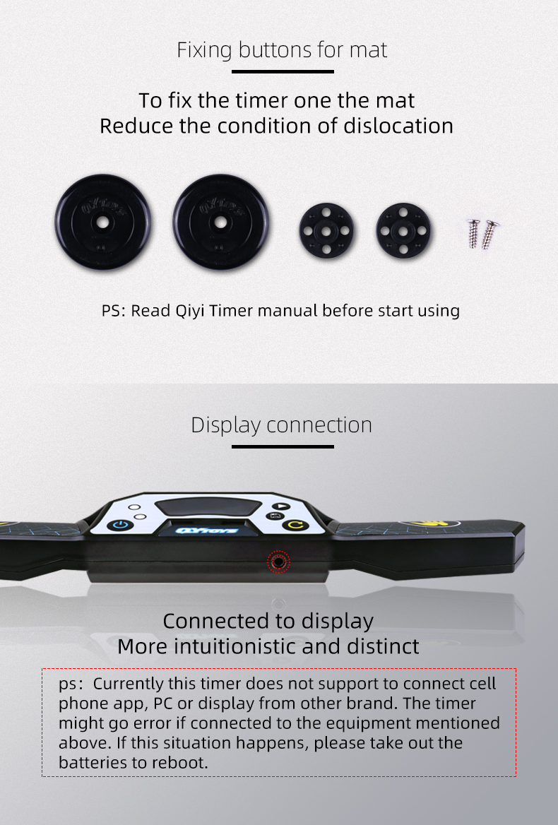 QiYi Timer QiYi Magic Cube Timers Speed Cubo Magico Cube Time Connect ...
