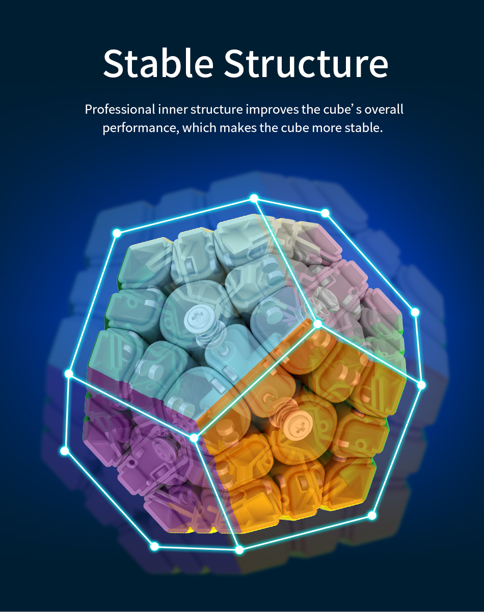 Moyu MFJS Meilong Megaminx M 3x3 Magnetic Magic Speed Cube Stickerless ...
