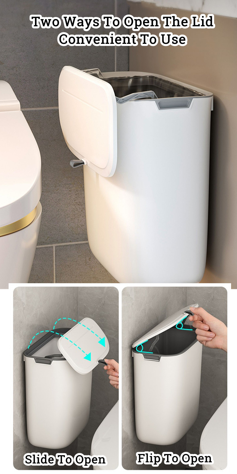 【EVA】【local delivery】Toilet bin dustbin Bathroom dustbin 浴室壁挂垃圾桶 ...