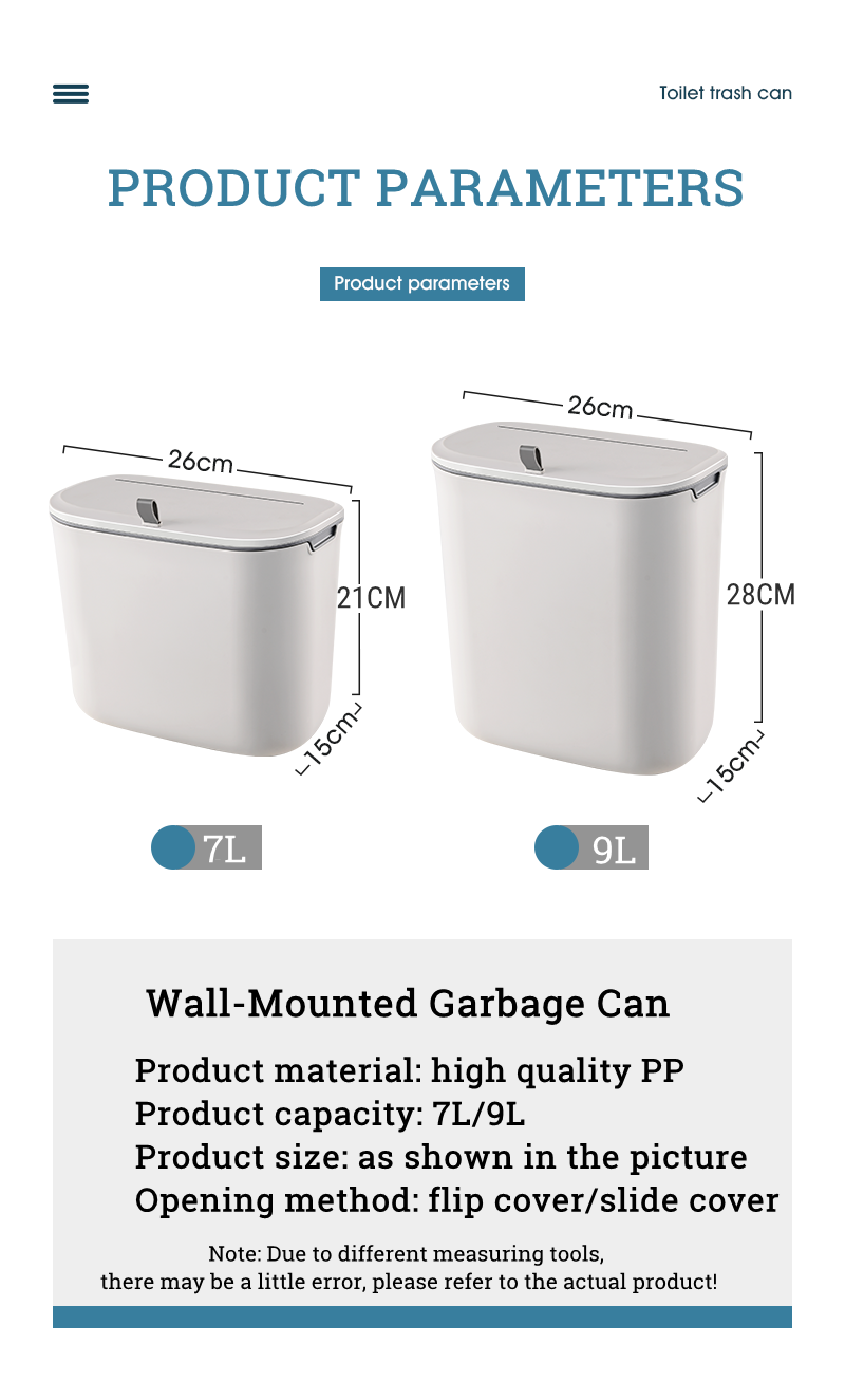 【EVA】【local delivery】Toilet bin dustbin Bathroom dustbin 浴室壁挂垃圾桶 ...