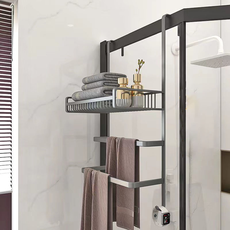 OVER THE DOOR SHOWER CADDY, ALUMINUM HANGING SHOWER RACK, NO DRILLING ...