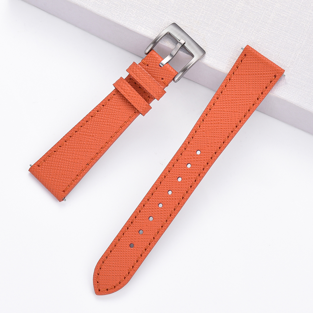 Top Grain Leather Watch Strap Saffiano Leather Popular Watchband ...