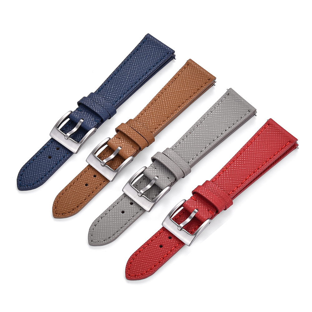 Top Grain Leather Watch Strap Saffiano Leather Popular Watchband ...