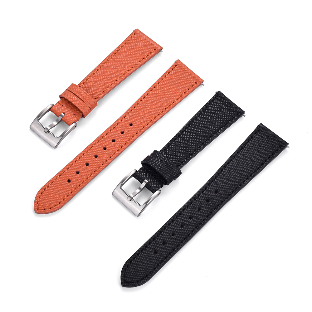 Top Grain Leather Watch Strap Saffiano Leather Popular Watchband ...