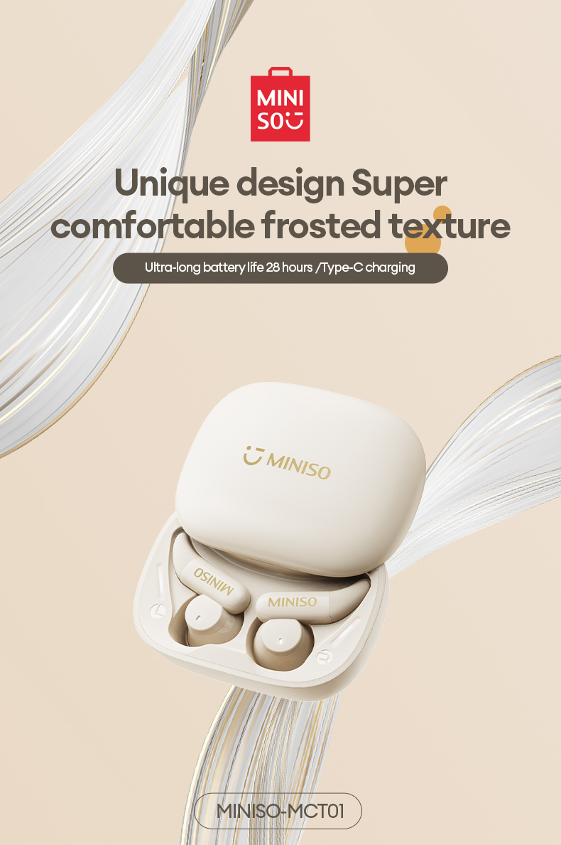 MINISO MCT01 Wireless In-Ear Bluetooth Headset New Design HD Voice ...