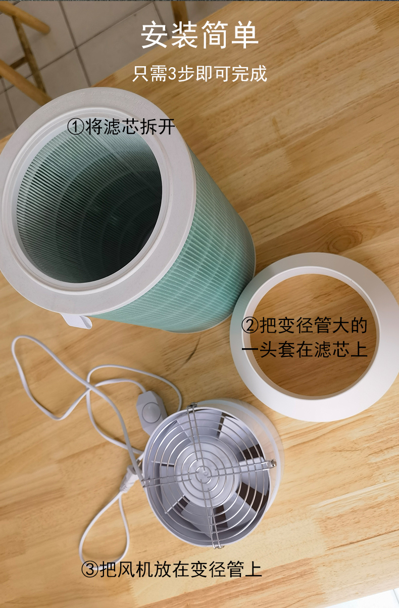DIY air purifier Air Purifier HEPA Filter can use 1 2 3 2S / 2H / 3H ...