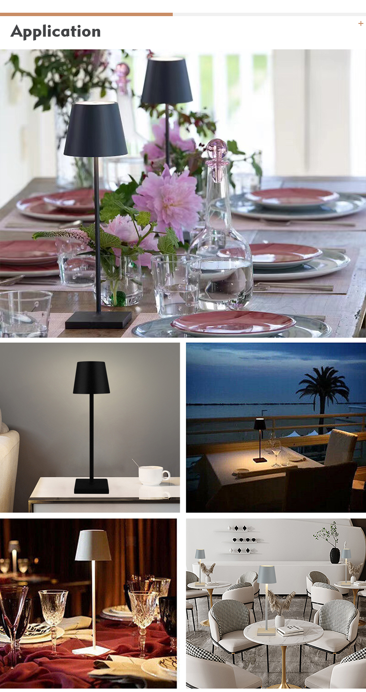 Modern LED Cordless Table Lamp Rechargeable Desk Lamp Lampu Meja Lampu ...