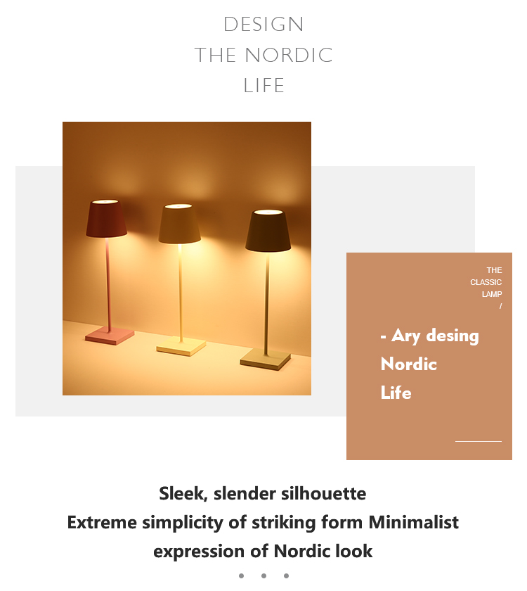 Modern LED Cordless Table Lamp Rechargeable Desk Lamp Lampu Meja Lampu ...