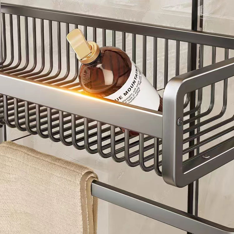 OVER THE DOOR SHOWER CADDY, ALUMINUM HANGING SHOWER RACK, NO DRILLING ...