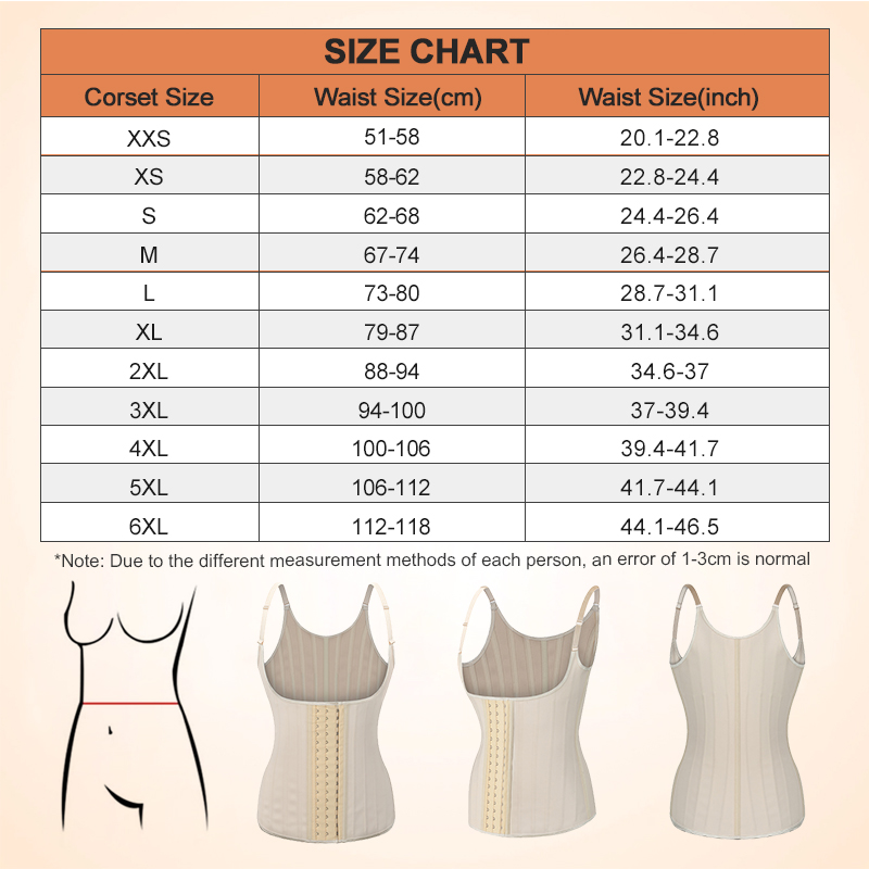 RAYA 2XS-3XL Women 25 Steel Boned Latex Corset Breathable Slimming Body ...