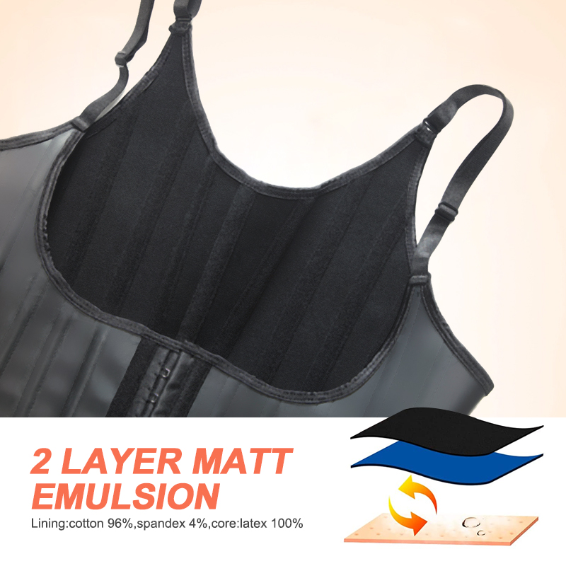 RAYA 2XS-3XL Women 25 Steel Boned Latex Corset Breathable Slimming Body ...