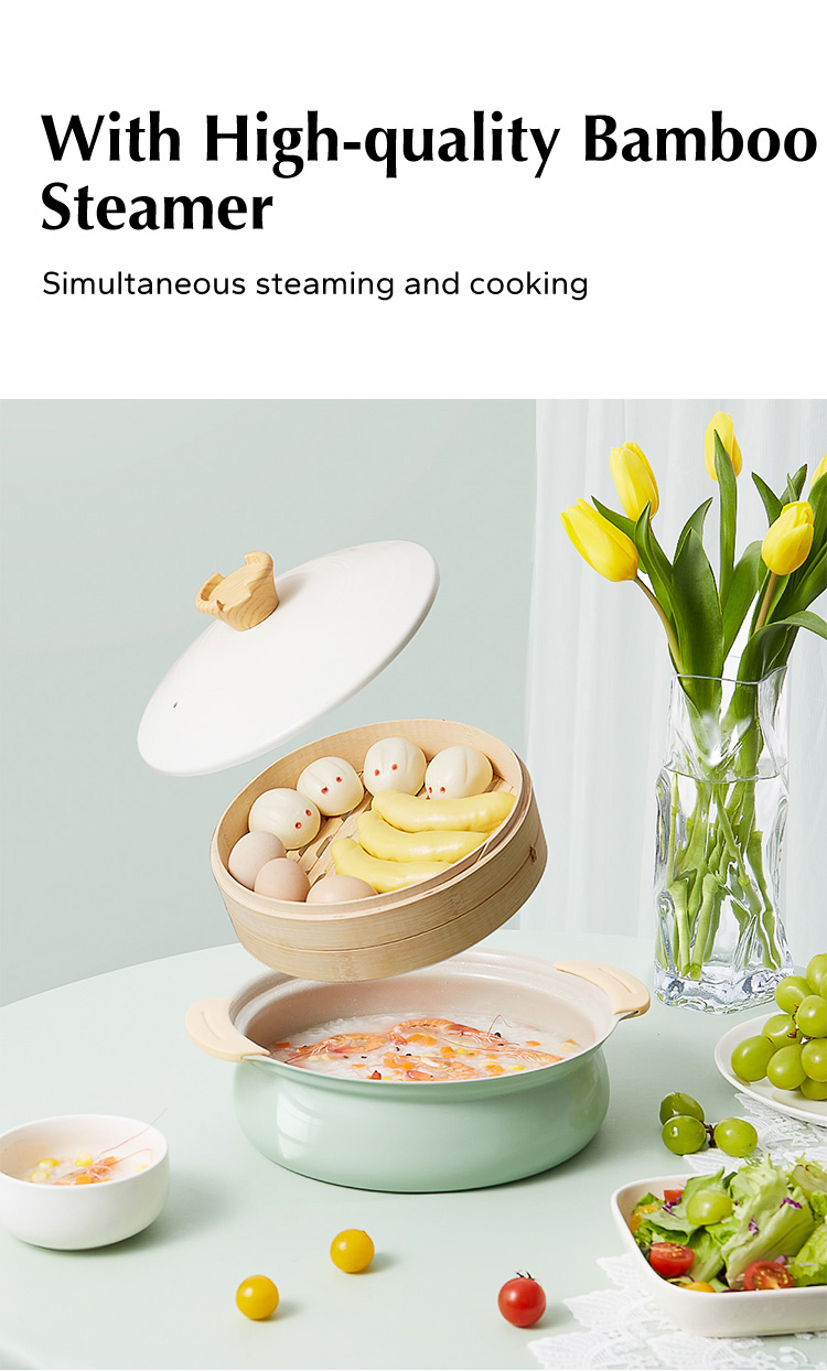 Redchef Nonstick Ceramic Rock Table Soup Pot Non Toxic, PFAS& PTFE ...