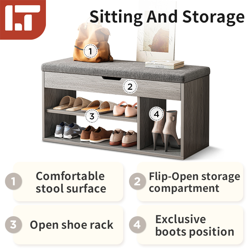 Shoe Cabinet with Cushion Sofa Shoe Rack Modern Shoes Storage Cabinet ...