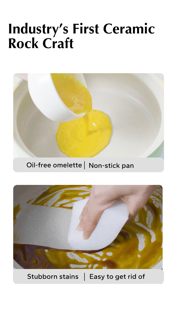 Redchef Nonstick Ceramic Rock Table Soup Pot Non Toxic, PFAS& PTFE ...