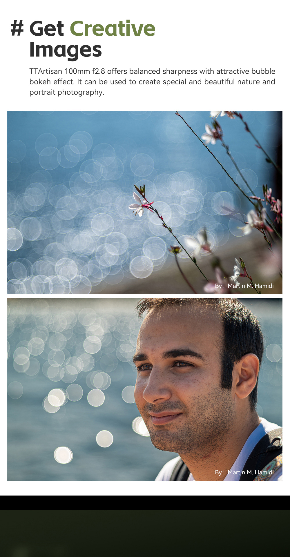 TTArtisan 100mm F2.8 MF Full Frame Soap Bubble Bokeh Camera Lens for ...