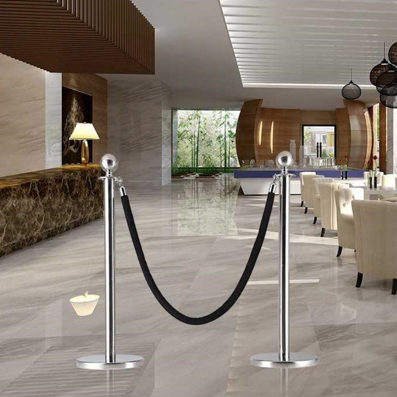 【COD】1pc 32x95cm Stainless Steel Q-up Queue Queuing Stand Velvet Red ...