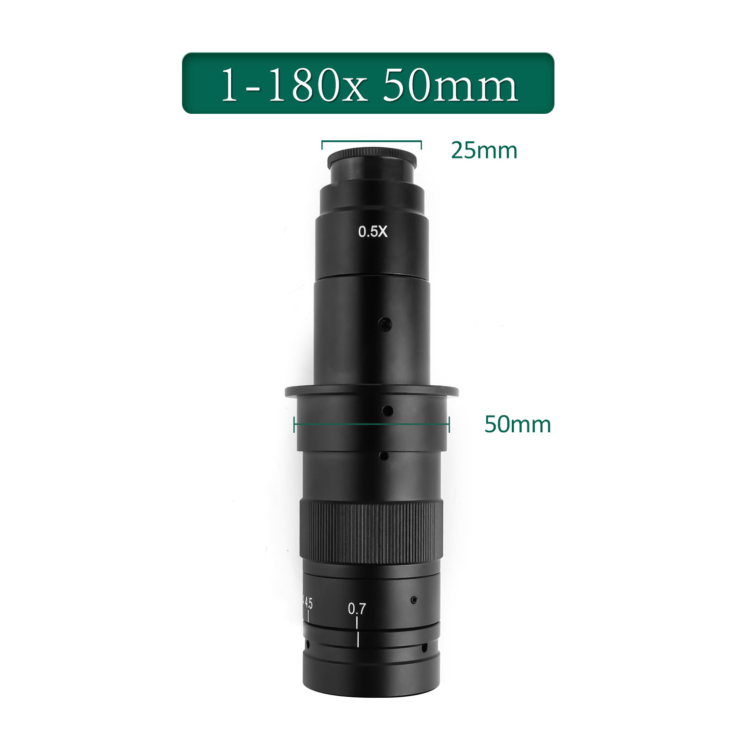 YIZHAN Magnification Adjustable Zoom C-Mount Lens 180x 150x 130x 25mm ...